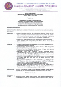 SKP- SK Pembimbing dan Penguji Skripsi - Repository UHAMKA